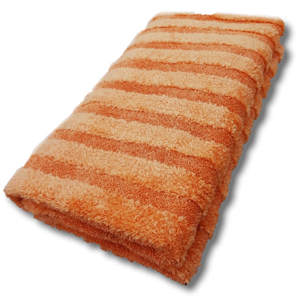 Microfibre Hybrid Twist fibre drying towel 50x80 1000 GSM Orange Edgel ...